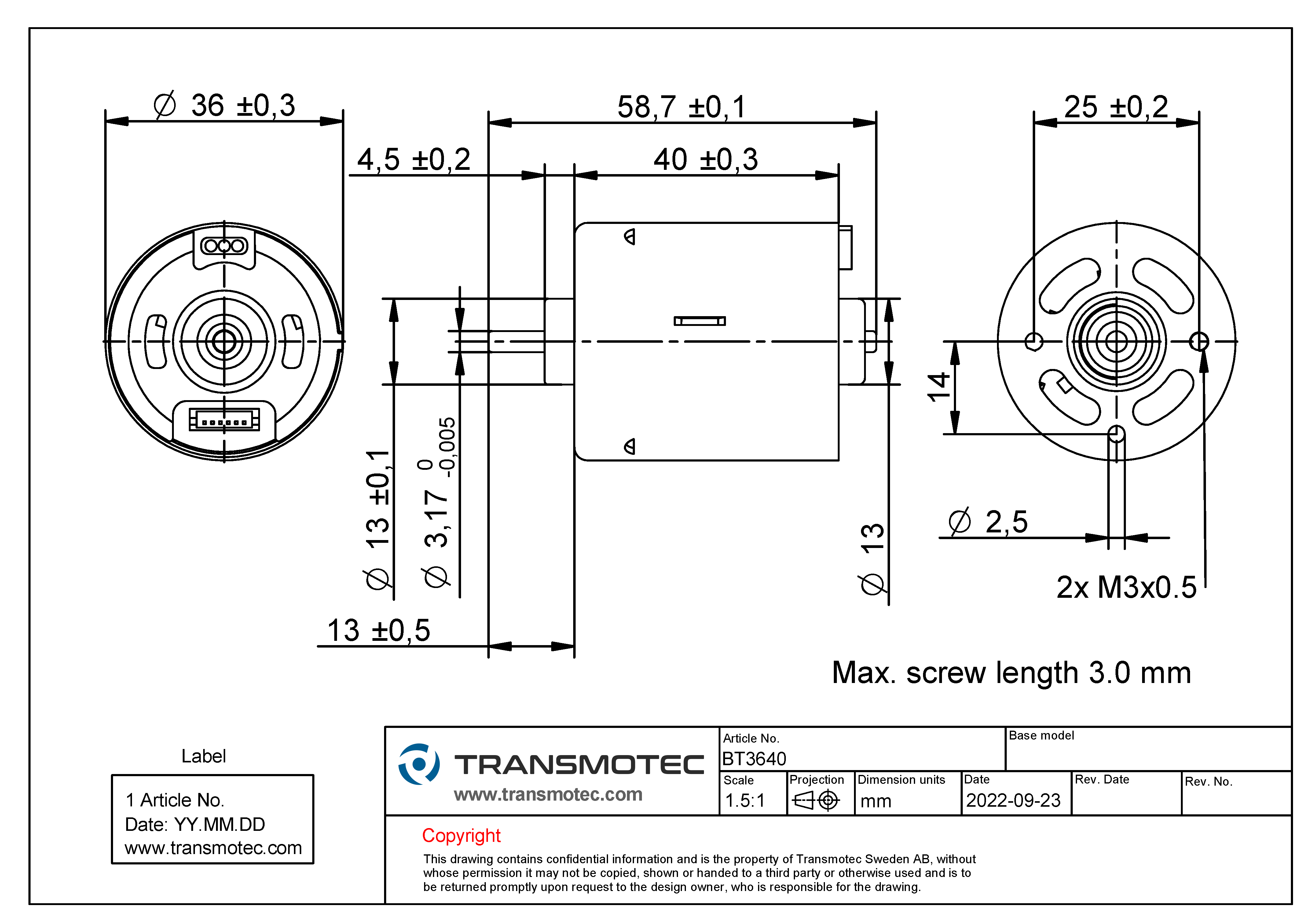 Brushless DC motor, BLDC moto - Transmotec