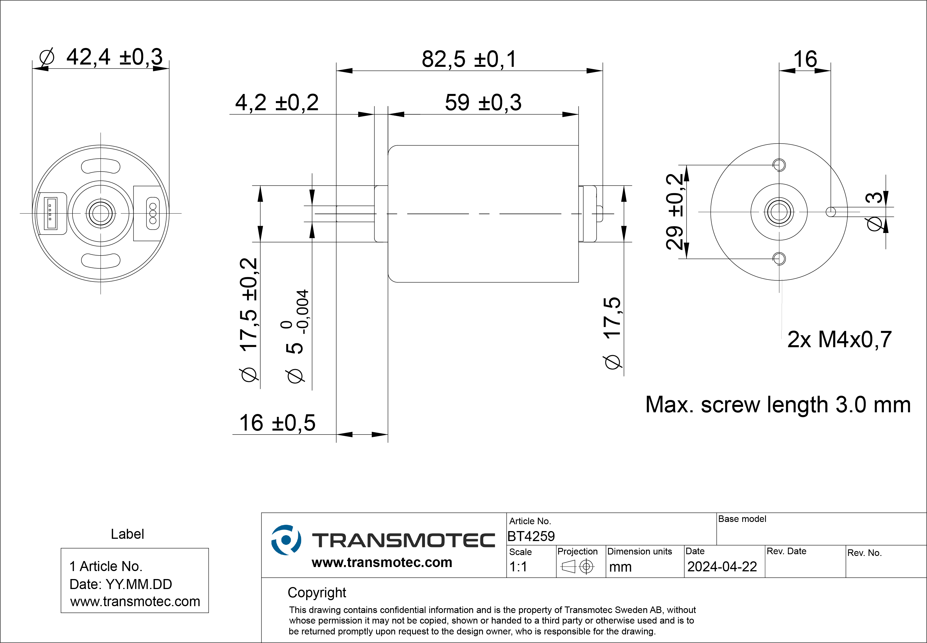 Brushless DC motor, BLDC moto - Transmotec
